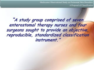 Multicenter observational study on peristomal skin disorders | PDF