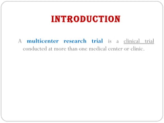 Multicenter trial | PPT