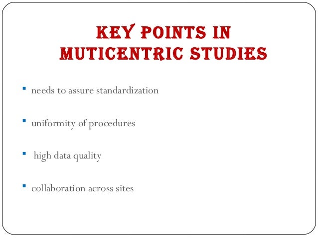 Multicenter trial