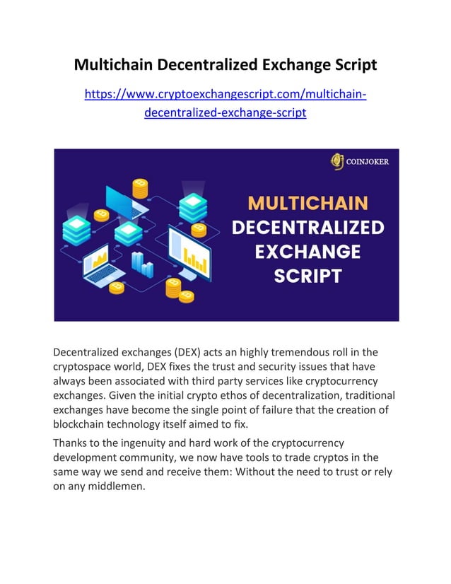 Multichain Decentralized Exchange (DEX) Script | PDF