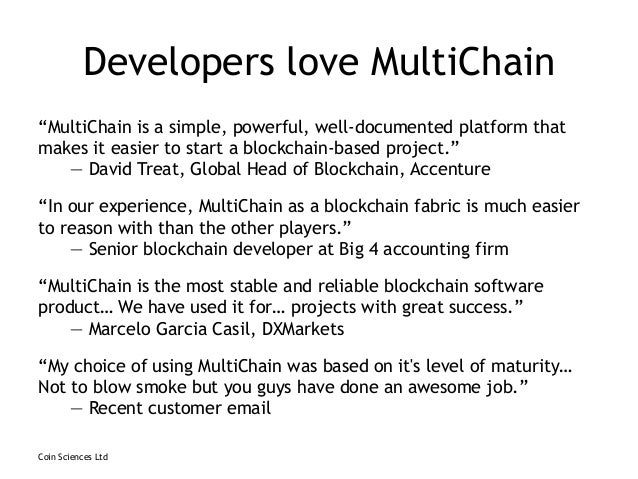 MultiChain – Private multicurrency blockchain platform MultiChain – Private multicurrency blockchain platform