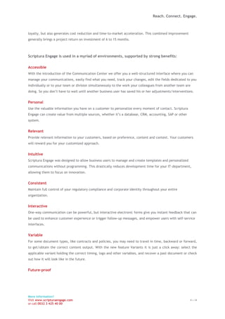Introduction to multichannel communications with Scriptura Engage | PDF