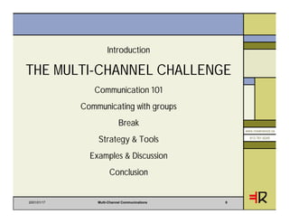 Multi channel communications & service delivery | PDF