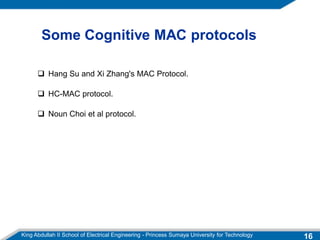 Multi Channel Protocols In Cognitive Radio Networks | PPT
