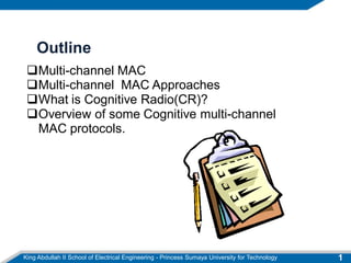 Multi Channel Protocols In Cognitive Radio Networks | PPT