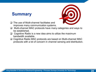 Multi Channel Protocols In Cognitive Radio Networks | PPT