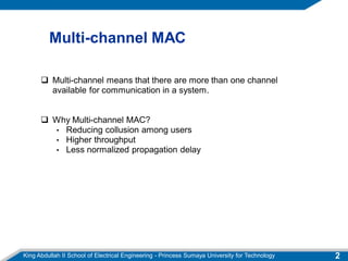 Multi Channel Protocols In Cognitive Radio Networks | PPT