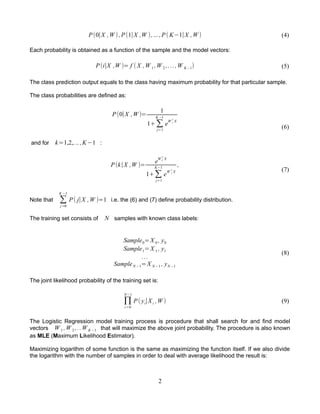 Multiclass Logistic Regression: Derivation and Apache Spark Examples | PDF