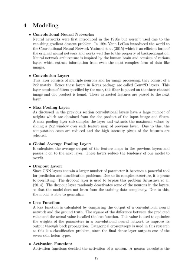 Multiclass skin lesion classification with CNN and Transfer Learning | PDF
