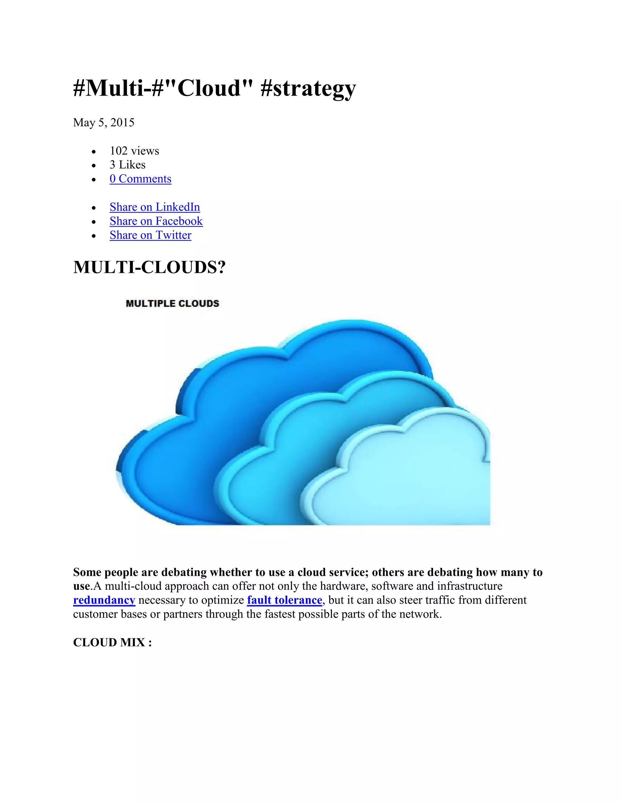 Multi Cloud Strategy Pdf