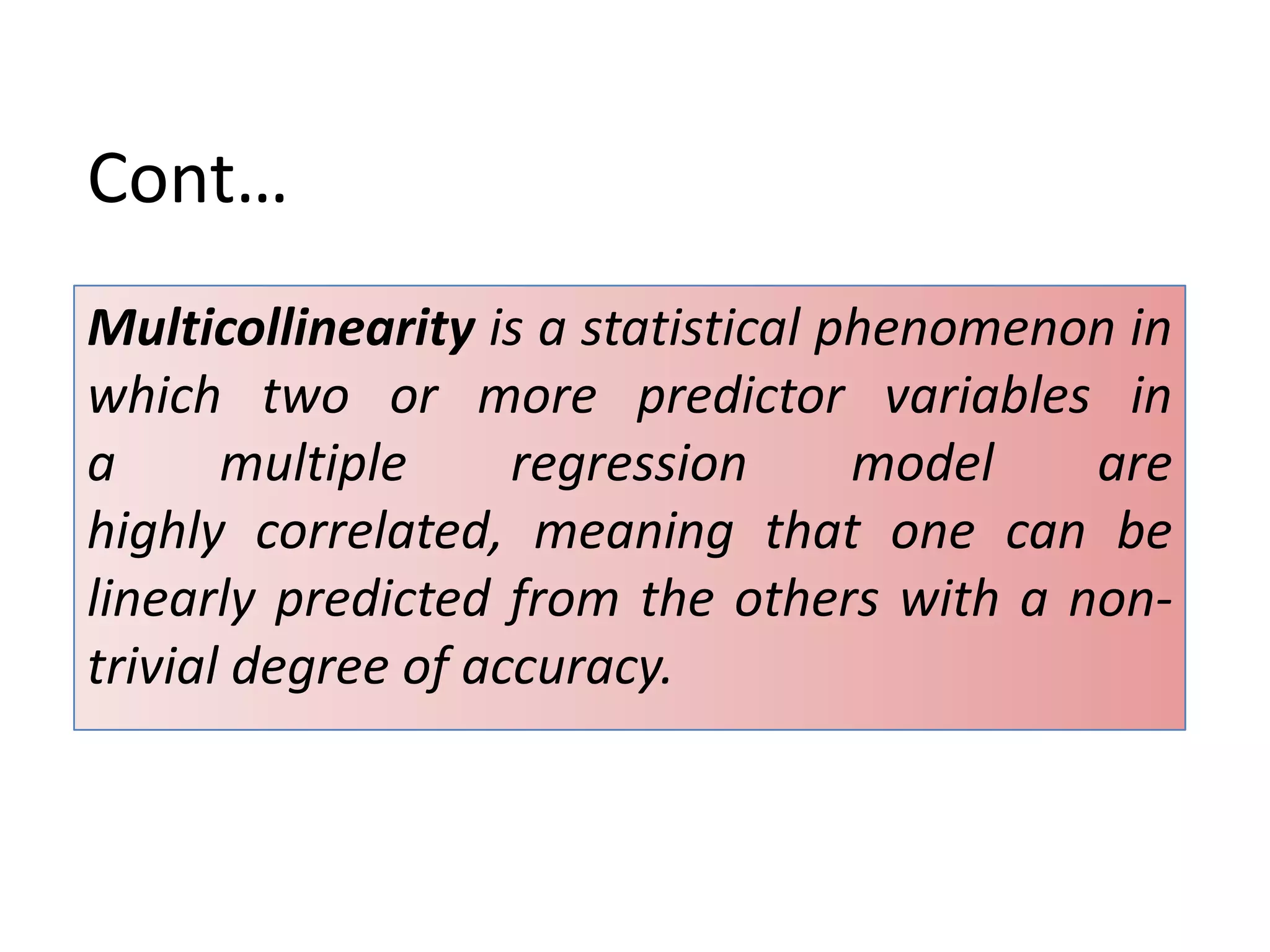 Multicolinearity | PPTX