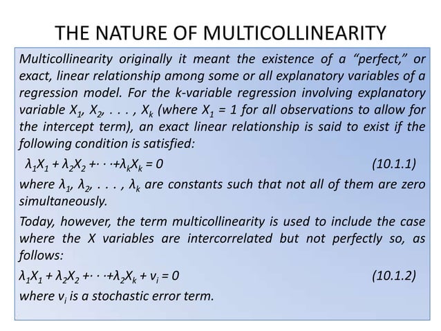 Multicolinearity | PPTX | Physics | Science