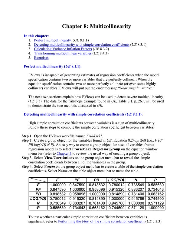 Multicollinearity | PDF | Business Accounting & Finance | Business