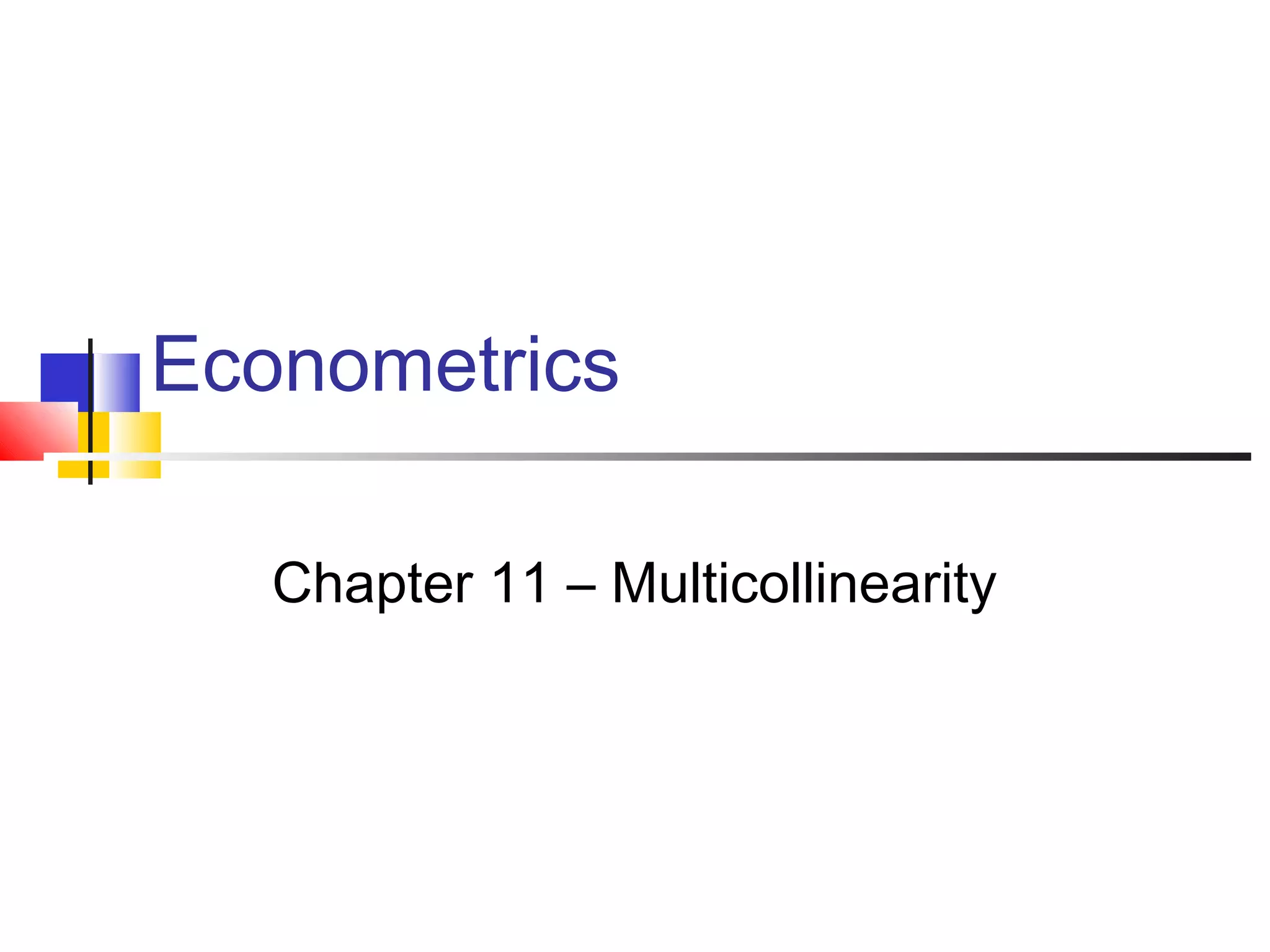 Multicollinearity | PPT | Technology & Computing
