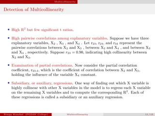 Multicollinearity econometrics semester 4 Delhi University | PDF