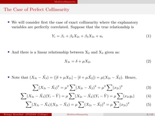 Multicollinearity econometrics semester 4 Delhi University | PDF