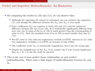 Multicollinearity econometrics semester 4 Delhi University | PDF