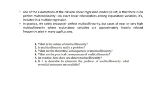 Multicollinearity PPT | PPTX