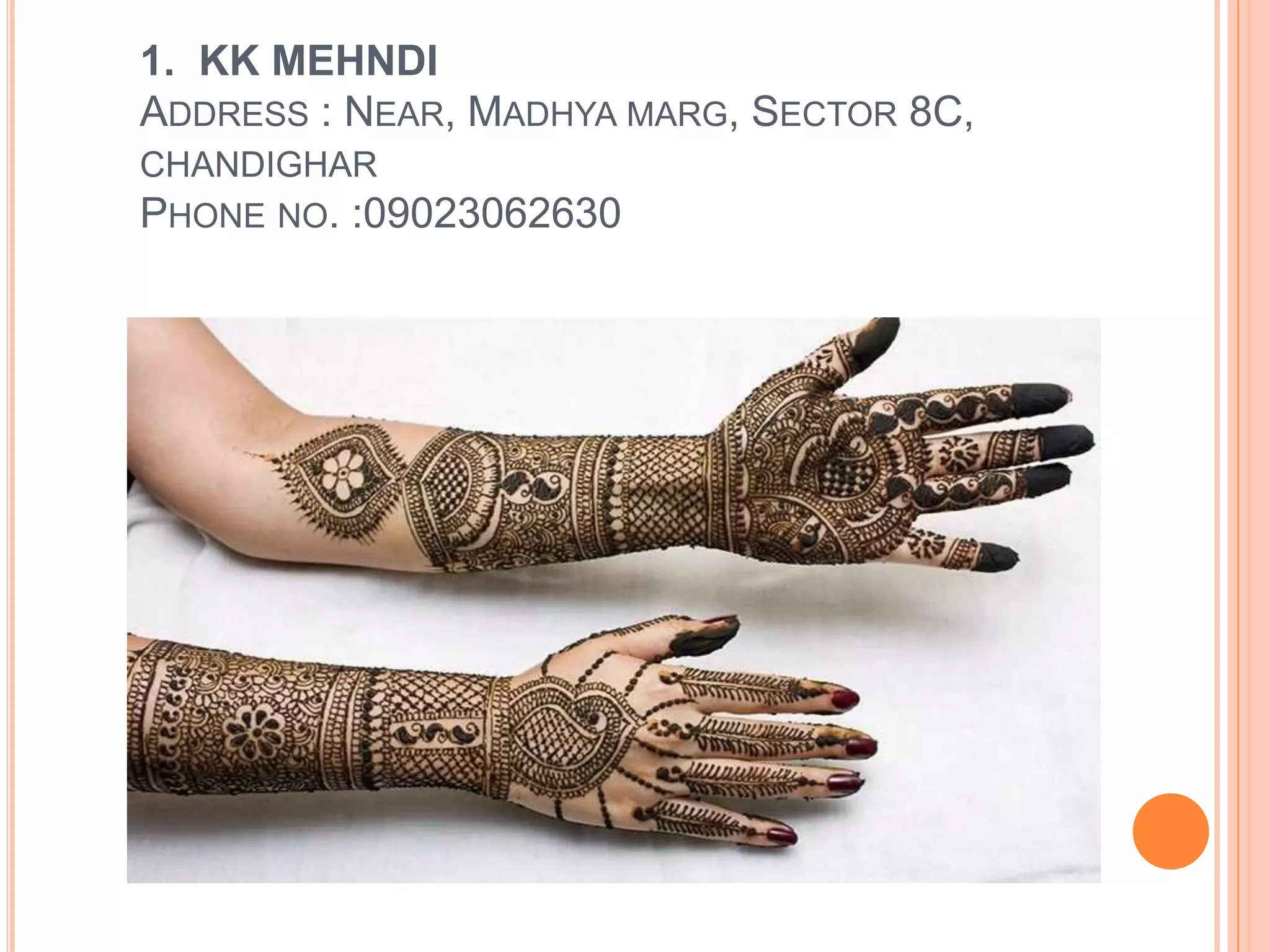 Multi colour mehndi designer in chandigarh | PPT