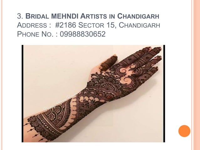 Multi colour mehndi designer in chandigarh | PPT