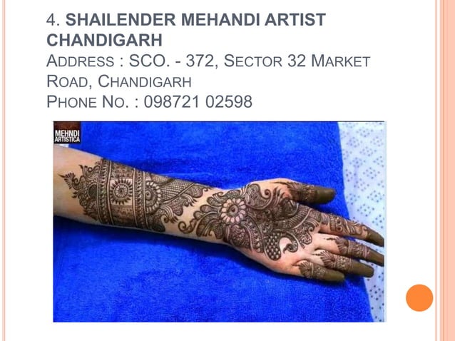 Multi colour mehndi designer in chandigarh | PPT