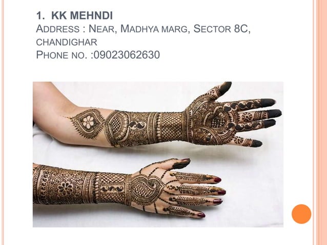 Multi colour mehndi designer in chandigarh | PPT