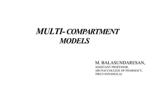 MULTI COMPARTMENT MODEL BIOPHARMACEUTICS..pdf