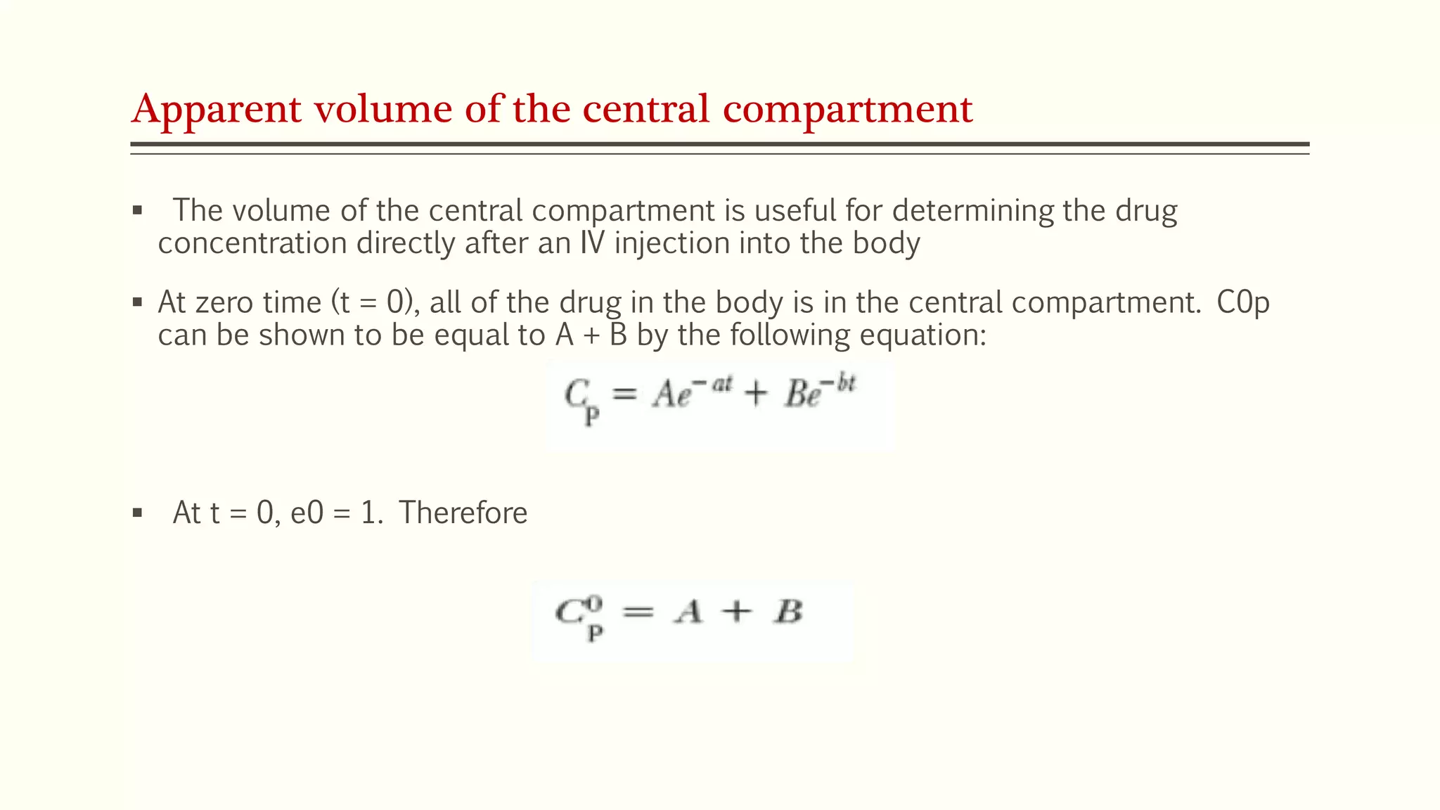 Multicompartment model IV Bolus | PPTX