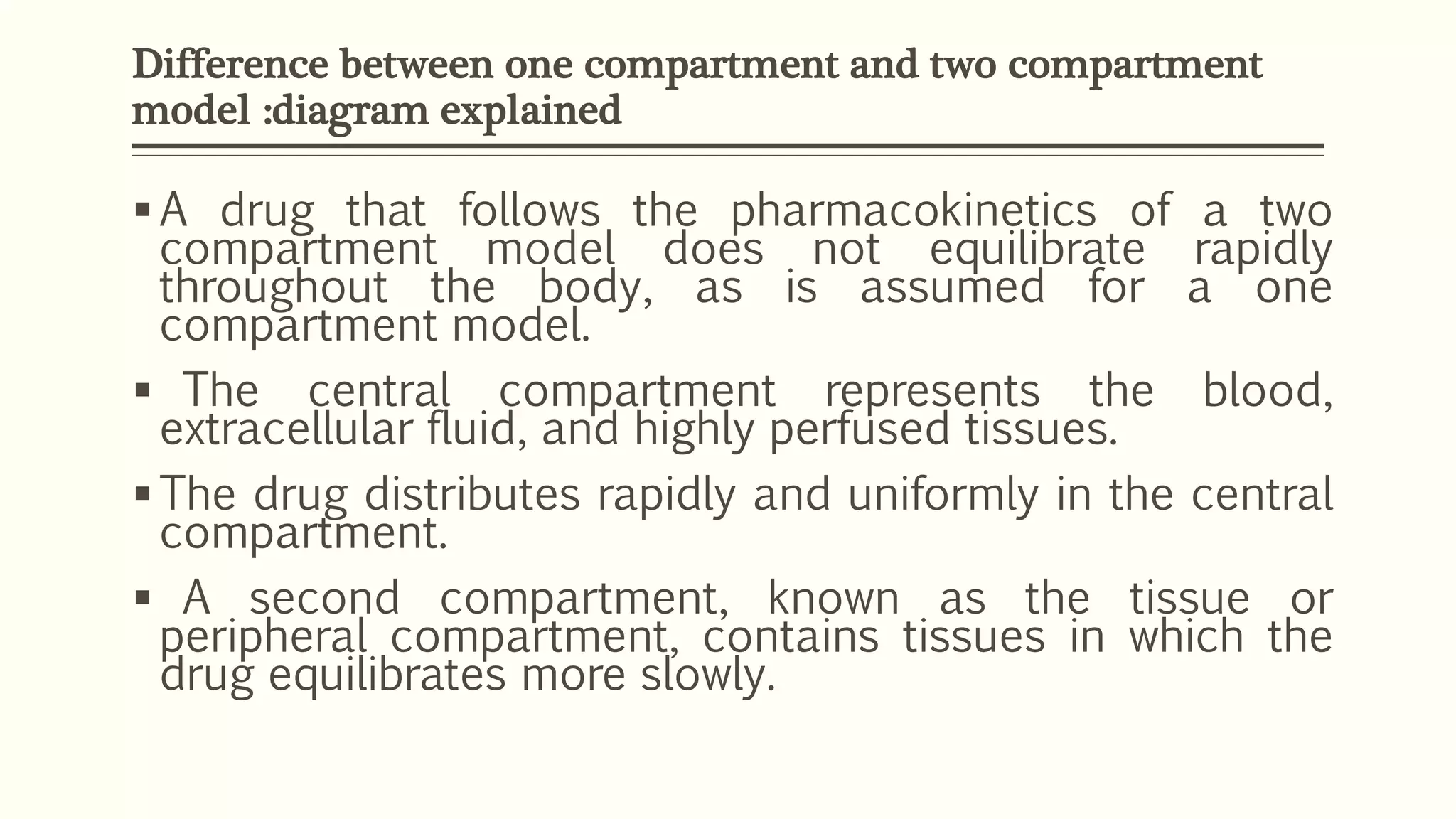 Multicompartment model IV Bolus | PPTX