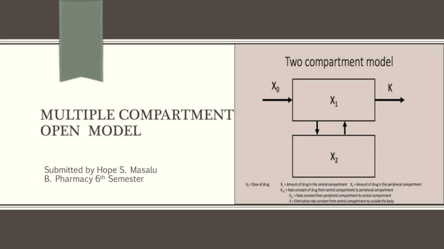 Multicompartment model IV Bolus | PPTX | Chemistry | Science