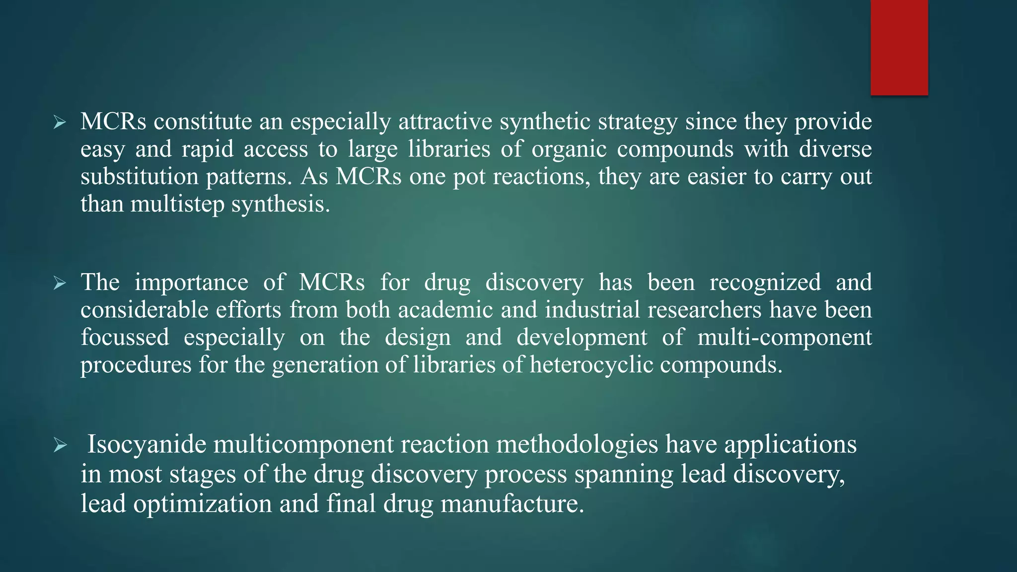 Multicomponent reaction | PPTX