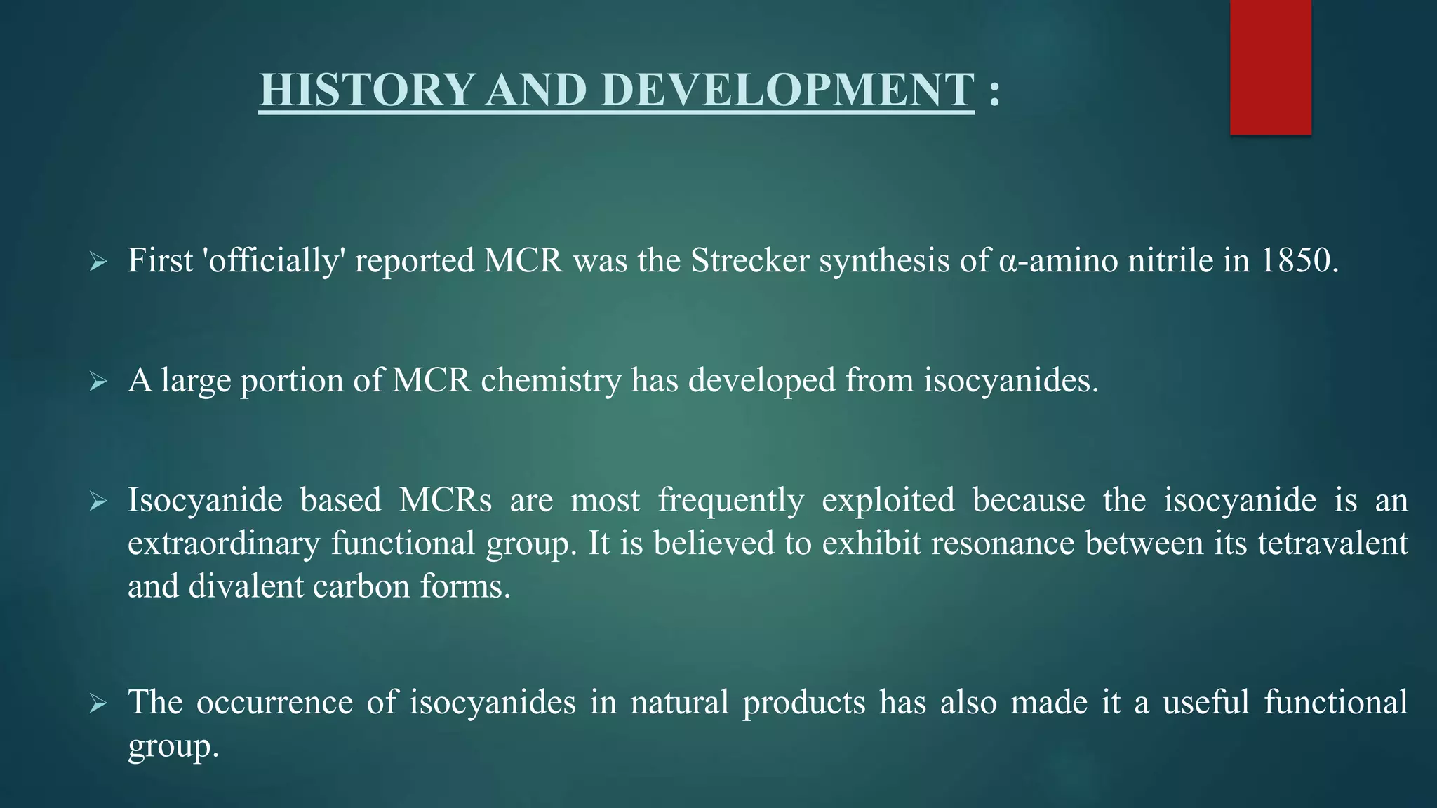 Multicomponent reaction | PPTX