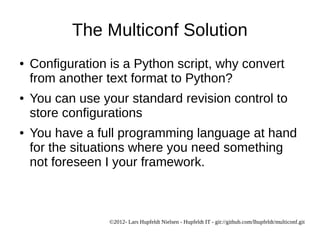 Multiconf - Python Configuration API | ODP