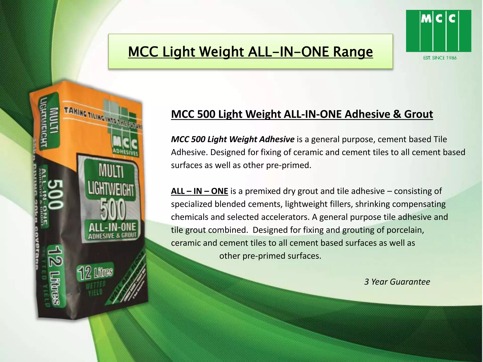 Multi Construction Chemicals | PPTX