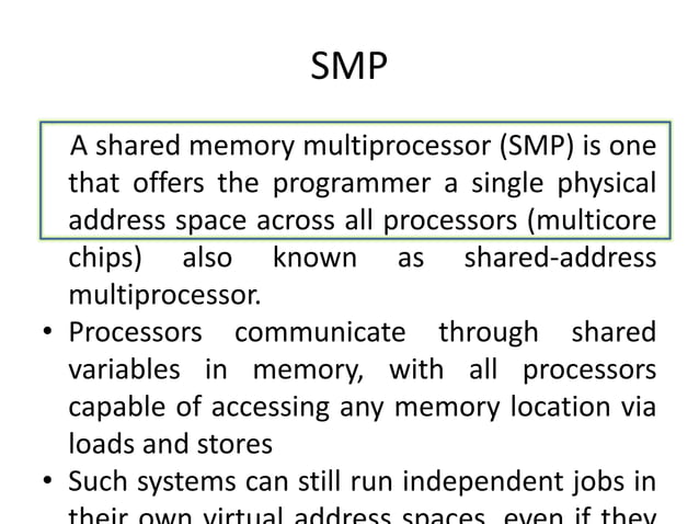 Multicore and shared multi processor | PPT