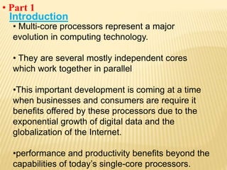 Multicore Processor Technology | PPTX