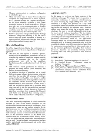 Multicore processor technology advantages and challenges | PDF | Operating Systems | Computer ...