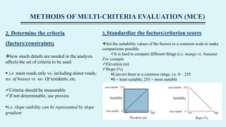 Multi criteria decision making in spatial data analysis | PPTX