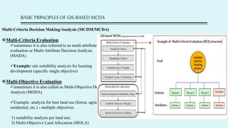Multi criteria decision making in spatial data analysis | PPTX