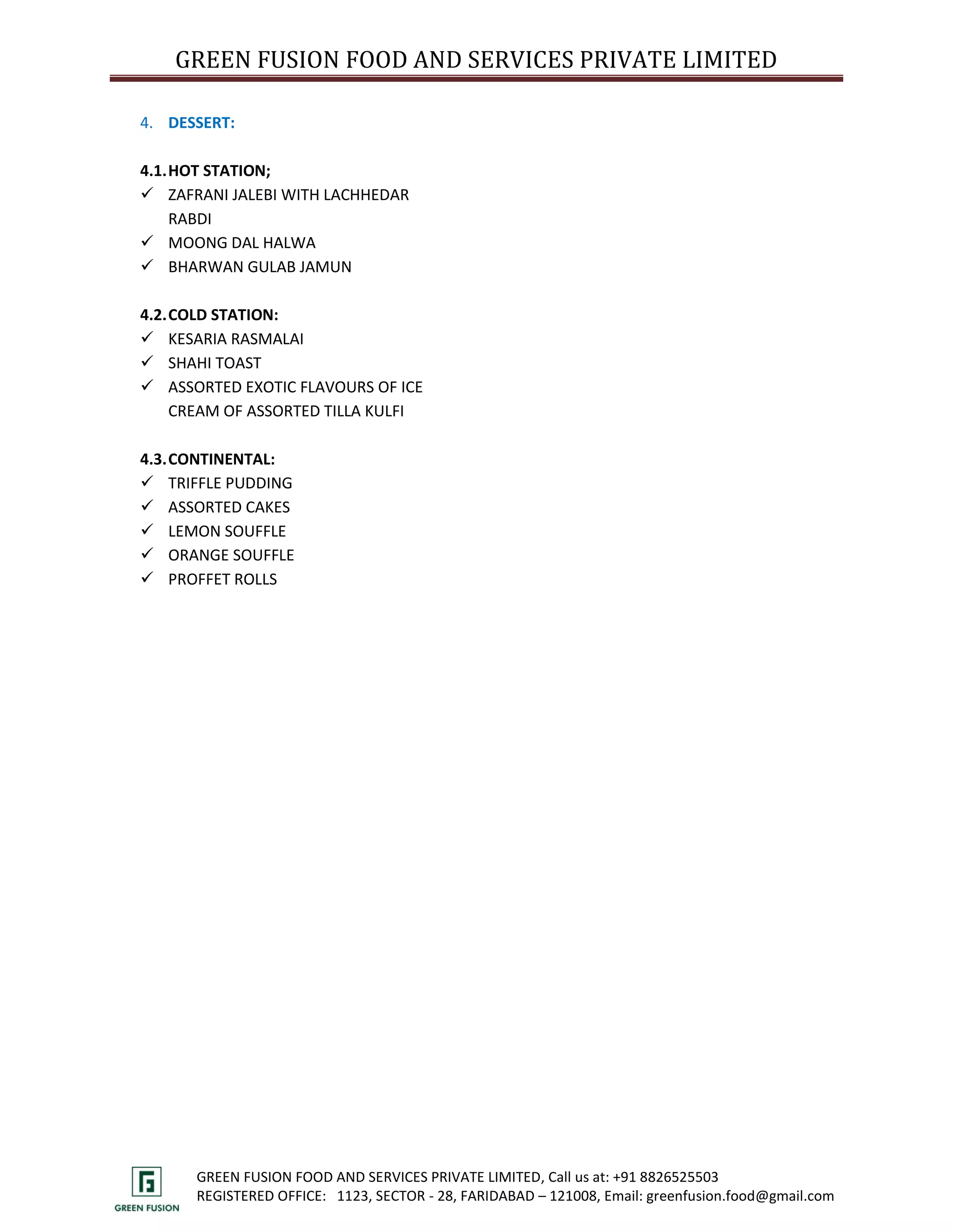 Multi Cuisine Non-Vegetarian Menu | PDF