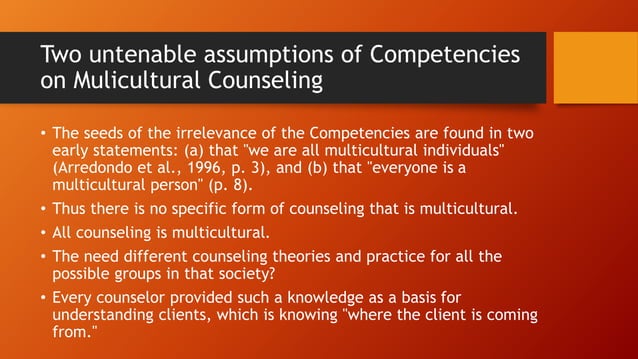 Do We Need Multicultural Counseling Competencies? | PPT