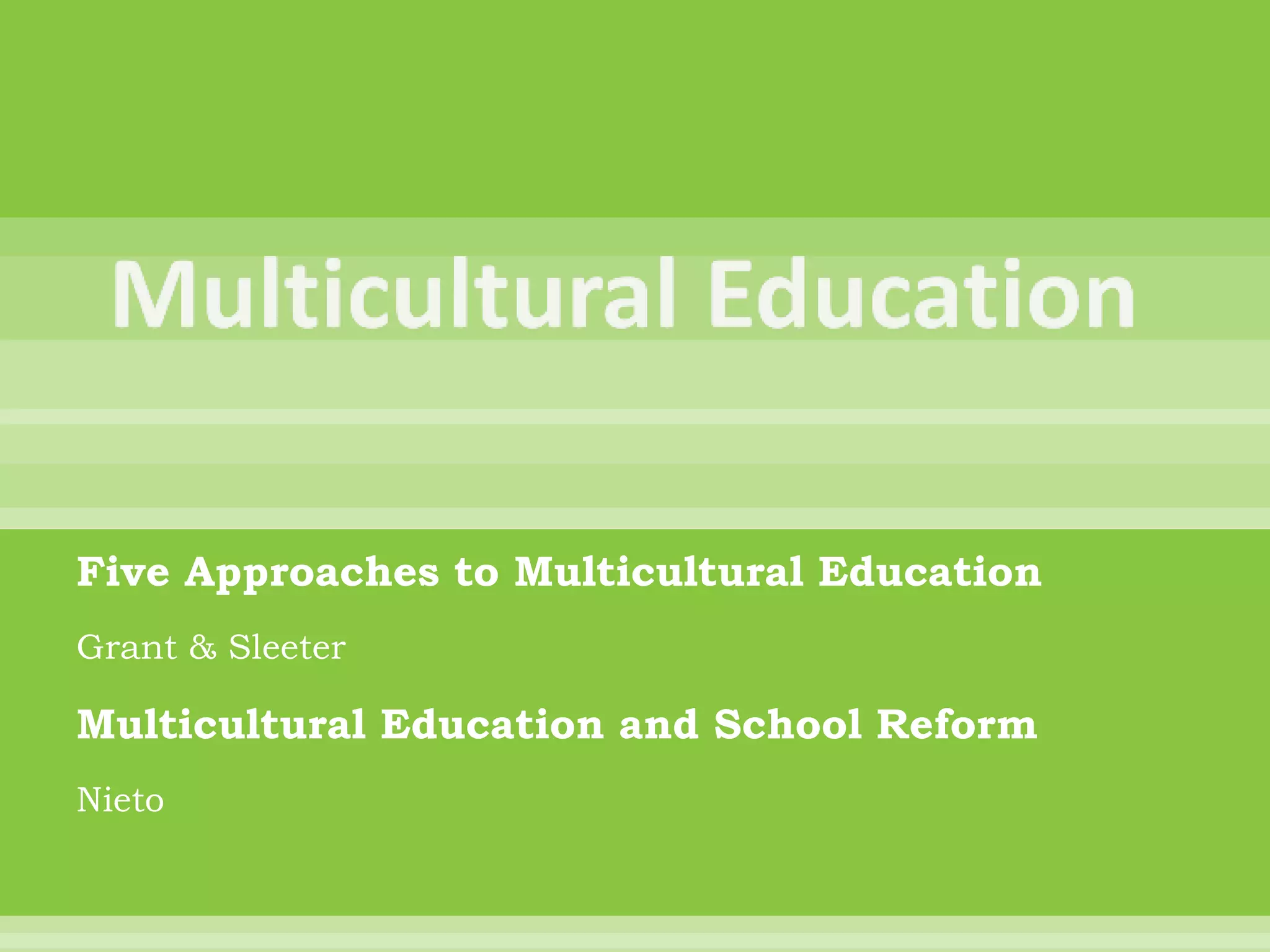 Multicultural Education | PPT