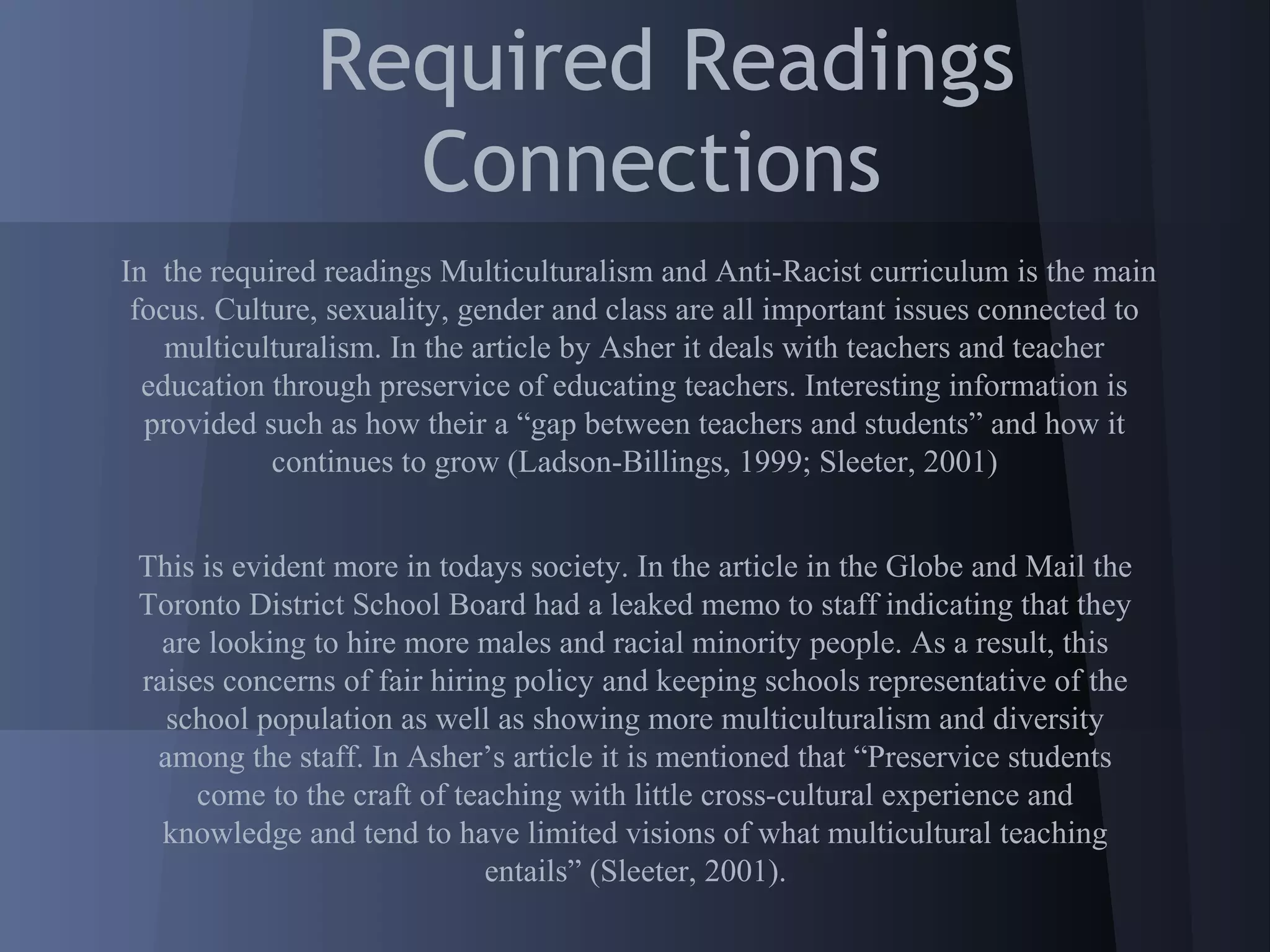 Multicultural and anti racist curriculum | PPT