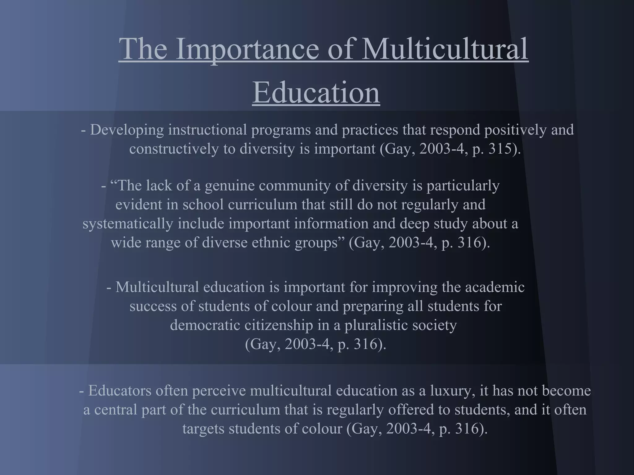 Multicultural and anti racist curriculum | PPT