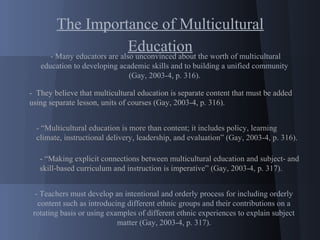 Multicultural and anti racist curriculum | PPT