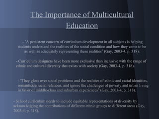 Multicultural and anti racist curriculum | PPT