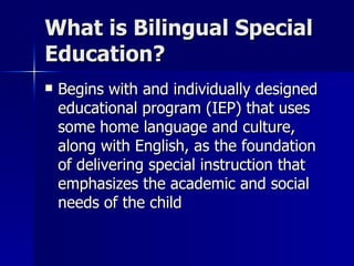 Multicultural And Bilingual Special Education | PPT