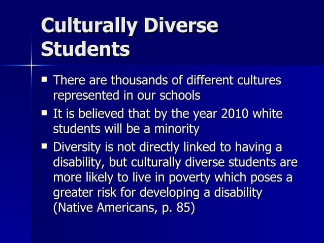 Multicultural And Bilingual Special Education | PPT