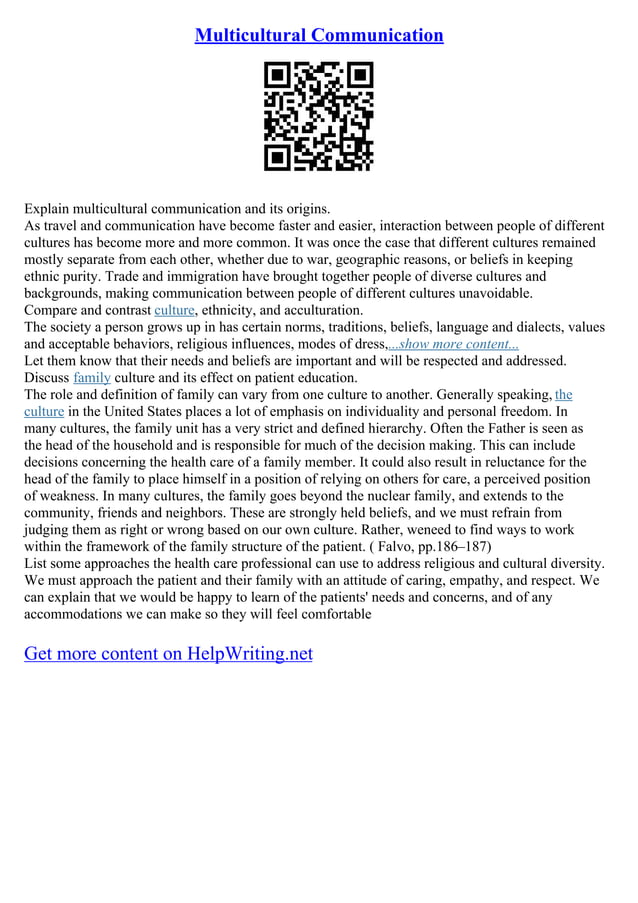 Multicultural Communication | PDF
