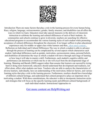 Multicultural Education Essay | PDF | Debated Sensitive Social Issues ...